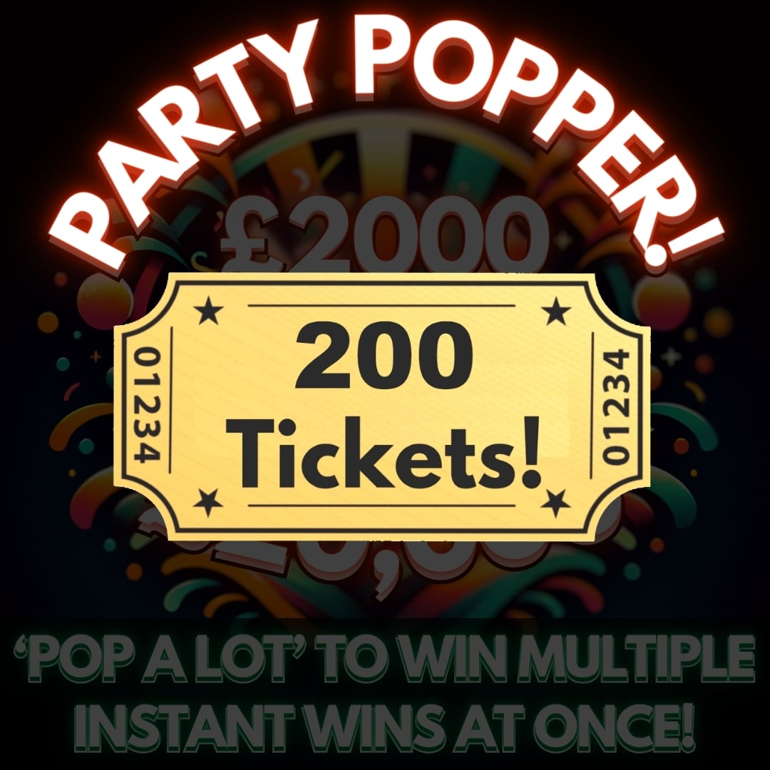 200 Tickets ‘Party Popper’ Instant Win Competition – Clover Competitions