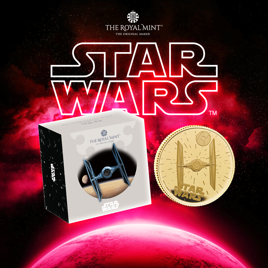 Star Wars TIE Fighter 2024 1/4Oz Gold Proof Coin Or £650 Cash – Clover ...