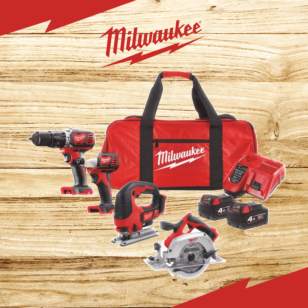 Milwaukee M18 Cordless 4 Piece Kit or £460 Cash – Clover Competitions