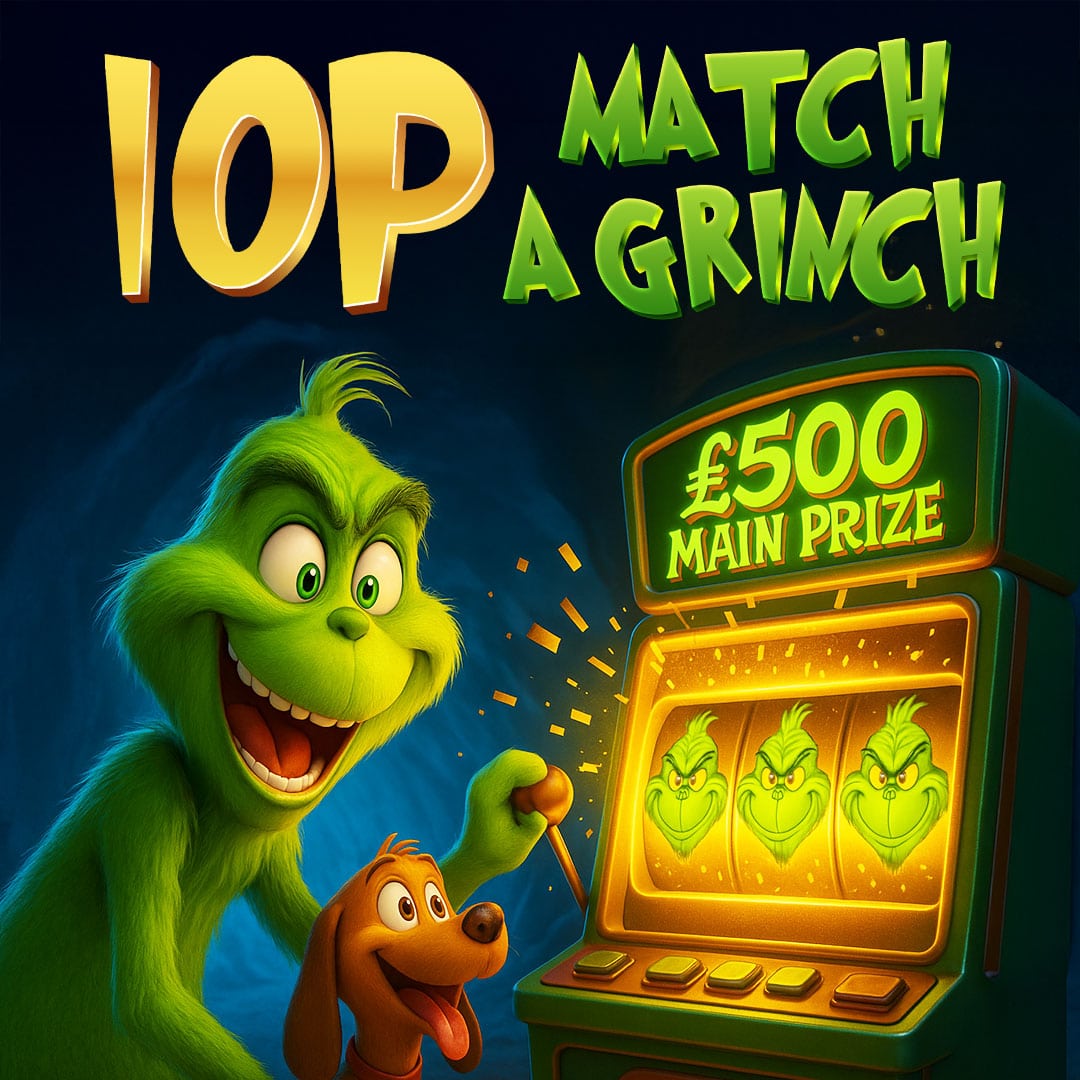 Match A Grinch – £10K Prize Pool – 10p a Spin – Clover Competitions