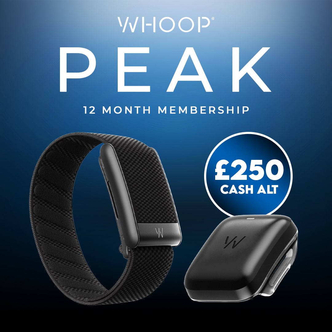 Whoop Peak (12 Month Membership) or £250 Cash – Clover Competitions